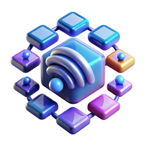 Magnificent Vintage Network Connectivity Interconnected Cubes Wireless