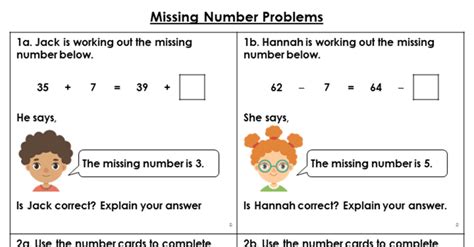 14 2 missing number problems classroom secrets