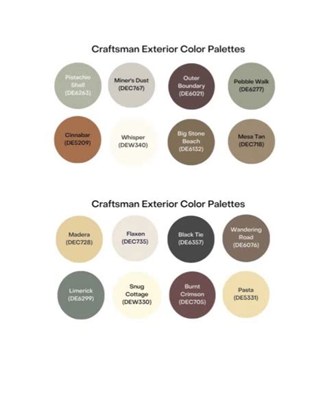 Craftsman Exterior Color Palettes 2 Craftsman Exterior Colors