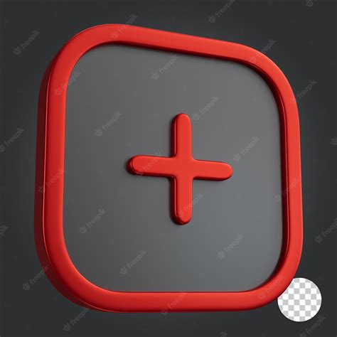 Premium Psd Plus Button 3d Icon
