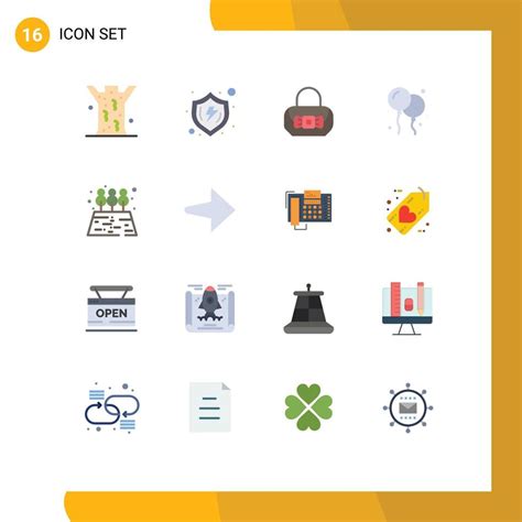 16 Universal Flat Colors Set For Web And Mobile Applications Tree