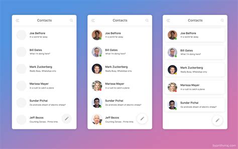Contact Friend List UI Behance