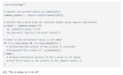 Extract P Values From Lm In R Empower Your Data Analysis