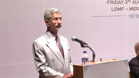 Lecture By Dr S Jaishankar Ifs Youtube