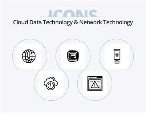 Cloud Data Technology And Network Technology Line Icon Pack 5 Icon
