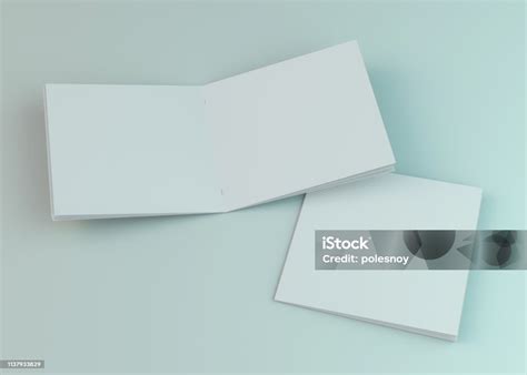 빈 브로셔 잡지 흰색 배경에 고립 소책자 이랑 3d 0명에 대한 스톡 사진 및 기타 이미지 0명 3차원 형태 가리기 Istock