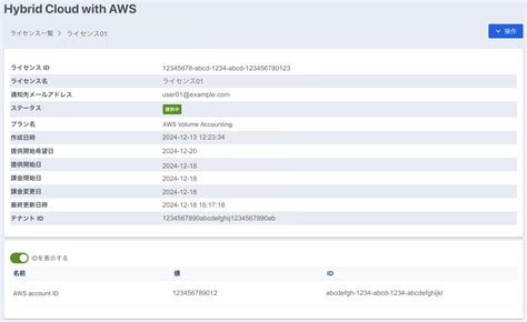 契約詳細 Hybrid Cloud With Aws チュートリアル Smart Data Platform Knowledge Center