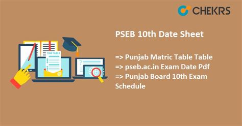PSEB Th Date Sheet Punjab Board Matric Time Table Pseb Ac In