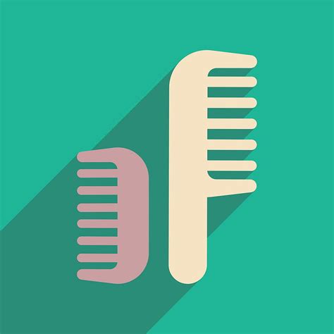 긴 그림자 여자 빗 벡터와 평면 아이콘 Eps Ai Uidownload