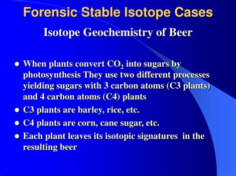 PPT The Use Of Isotope Geochemistry In Forensic Geology Stable Isotopes PowerPoint