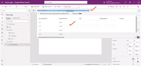 office 365 users connector people picker control power apps