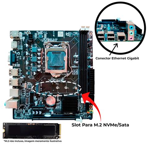 Placa Mãe Soquete 1155 H61 Ddr3 Com Slot Para Ssd M2 Pci Express E Hdmi Goldentec Gt H61 Placa Mãe Soquete 1155 H61 Ddr3 Com Slot Para Ssd M2 Pci Express E Hdmi Goldentec Gt H61