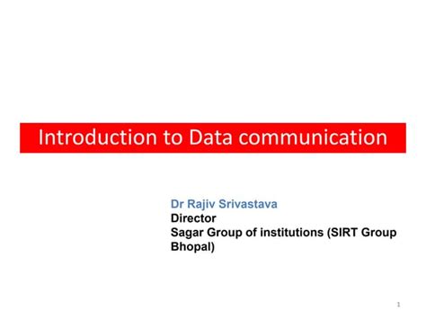 Introduction To Data Communication Ppt