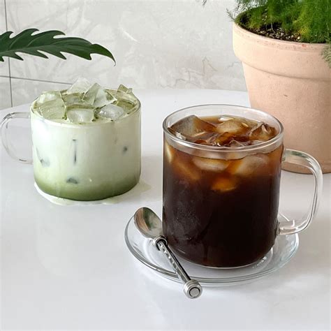 1 1 로웰일자원형머그와이드 내열유리컵 머그잔 홈카페 유리컵 커피잔 540ml 감도 깊은 취향 셀렉트샵 29cm