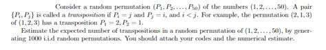 Solved Consider A Random Permutation P P Pso Of The