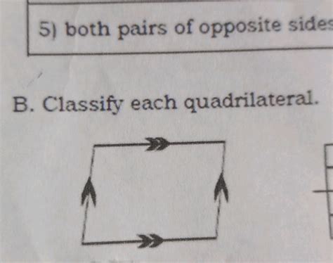 5 Both Pairs Of Opposite Sides B Classify StudyX