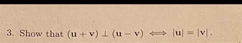 Solved 3 Show That U V Uv U V Chegg Com