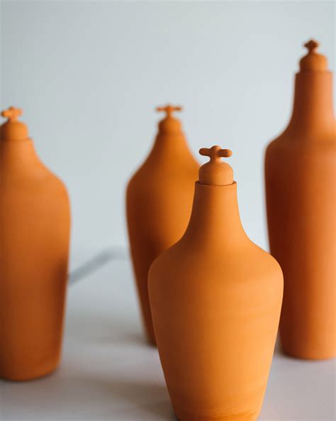 Lotte De Raadts Terracotta Carafes Encourage People To Drink Tap Water