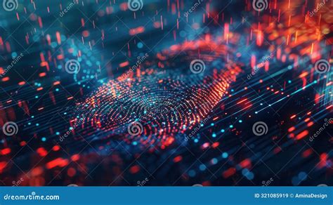 Fingerprint Scanning Identification System Biometric Authorization And Business Security