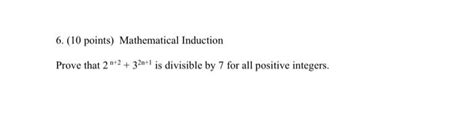 solved 6 10 points mathematical induction prove that