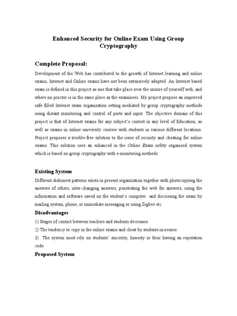 Enhanced Security For Online Exam Using Group Cryptography Pdf Cryptography Test Assessment
