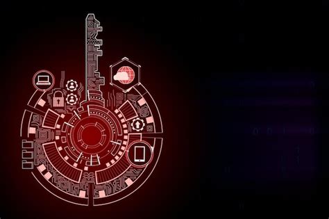 Premium Photo Creative Red Key Interface Backdrop