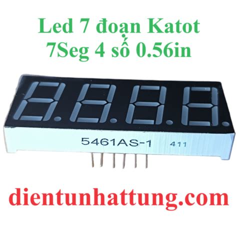 Led 7ĐoẠn 4sỐ Cathode 0 56in ĐỎ Led 7 Seg 50x19x8mm