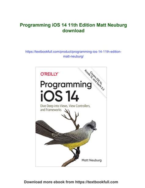 Programming Ios 14 11th Edition Matt Neuburg Pdf