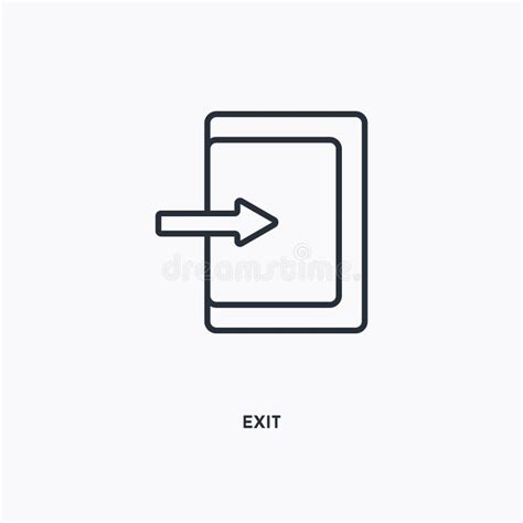 Exit Outline Vector Icon Thin Line Black Exit Icon Flat Vector Simple