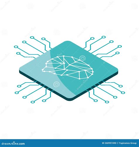 Isometric Ai Brain Circuit Stock Vector Illustration Of Neural 260997490