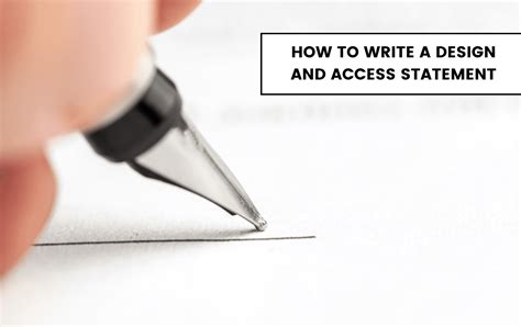 How To Write A Design And Access Statement
