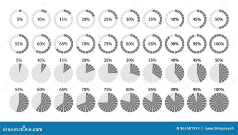 Progress Diagram Structure Circle 100 Percent Loading Template Circular Grey Color Progress