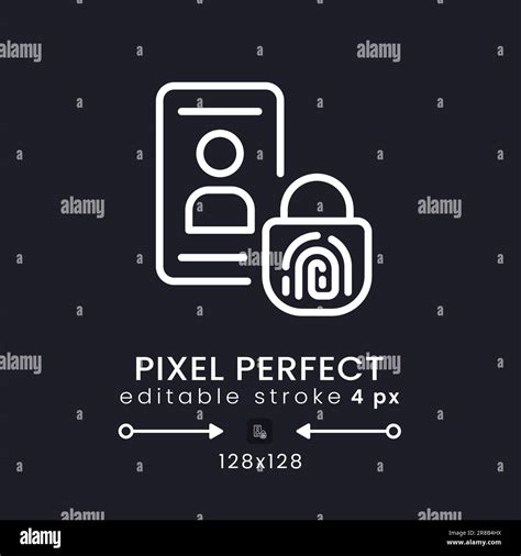 Multi Factor Authentication White Linear Desktop Icon On Black Stock