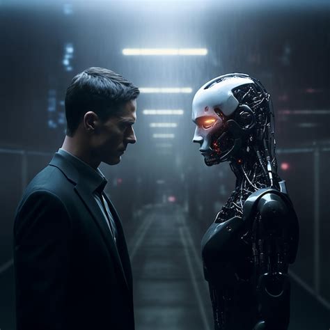 Premium Ai Image Human Vs Machine
