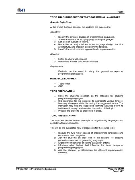 wk 1 ses 1 2 introduction to programming languages download free pdf computer programming