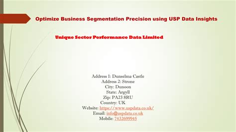 Ppt Optimize Business Segmentation Precision Using Usp Data Insights Powerpoint Presentation