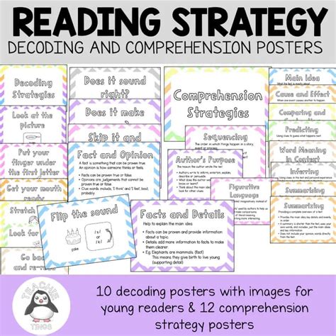 Reading Comprehension Posters Decoding And Comprehension Strategies Pastels Teachie Tings
