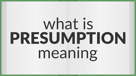 Presumption