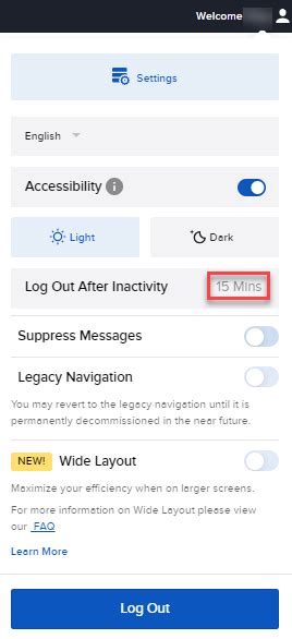 Log Out After Inactivity