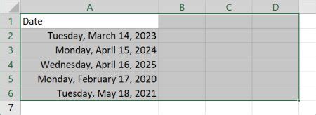 How To Separate Dates In Excel