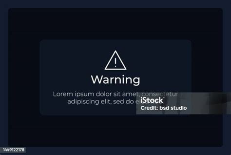 경고 메시지 Ui 요소 템플릿 검은색에 대한 스톡 벡터 아트 및 기타 이미지 검은색 경계 표지 관리자 Istock