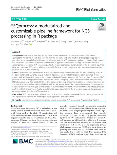 pdf seqprocess a modularized and customizable pipeline framework for