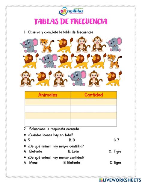 Tablas De Datos Activity Artofit