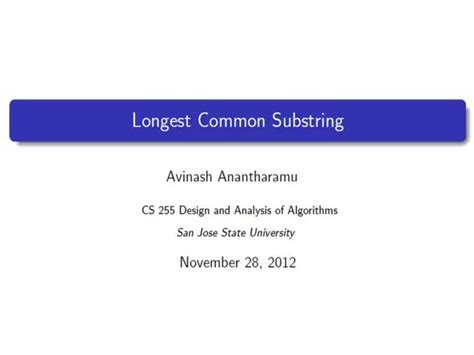 Ppt Given Two Strings S 1 Of Length M And S 2 Of Length N Powerpoint