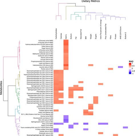 Metabolite—dietary Intake Correlations Significant Spearmans