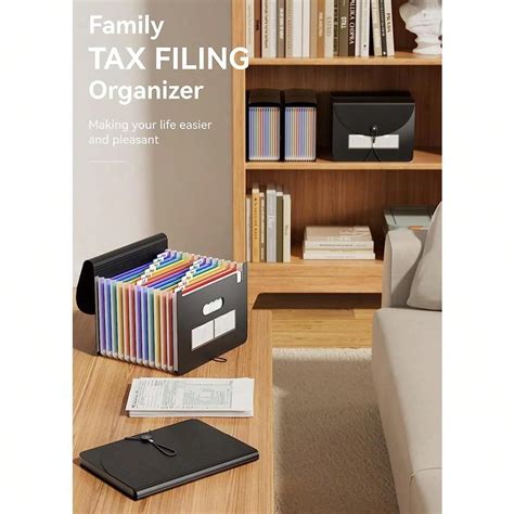 Accordion File Folder 13 Pockets Expandable File Organizer Portable Expandable File Box