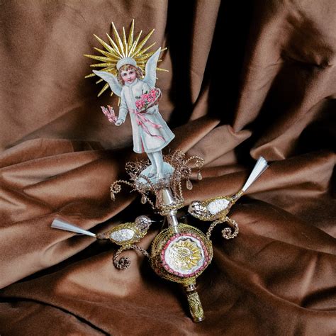 Victorian Christmas Tree Topper Vintage Victorian Angel Tree Topper