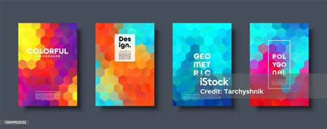 육각형 다각형 추상적 배경 다채로운 삼각형 그라데이션 디자인 낮은 폴리 육각형 모양 배너 벡터 일러스트레이션 3차원 형태에 대한 스톡 벡터 아트 및 기타 이미지 Istock