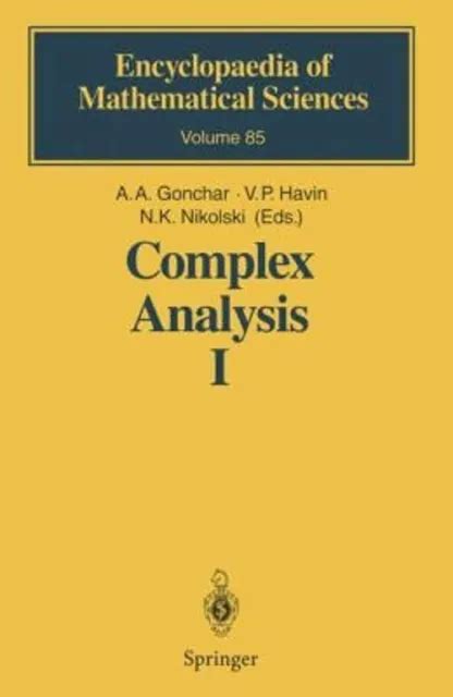 Complexe Analysis I Ensemble Et Meromorphic Funtions Eur 725 Picclick Fr