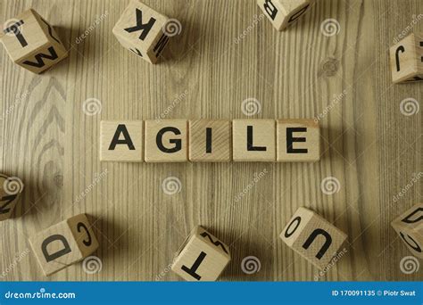 Word Agile From Wooden Blocks Stock Image Image Of Plan Innovation 170091135